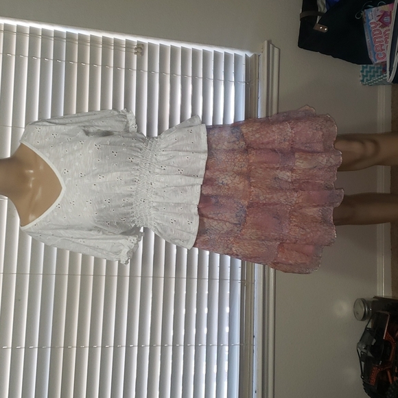 BB Dakota | Skirts | Bb Dakota M Pastel Watercolor Chiffon Tiered ...